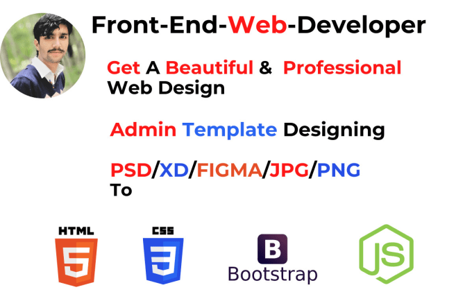 Be Your Front End Web Developer Using Html Css Javascript Bootstrap By Farmanniazi Fiverr