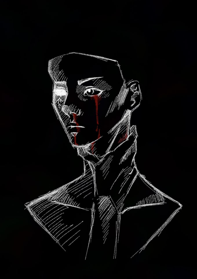 Draw art anime, also cartoon character by Childethebard | Fiverr