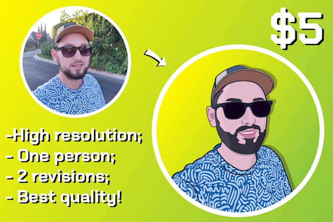 Create beautiful vector portrait, avatar from your photo by Hanna ...