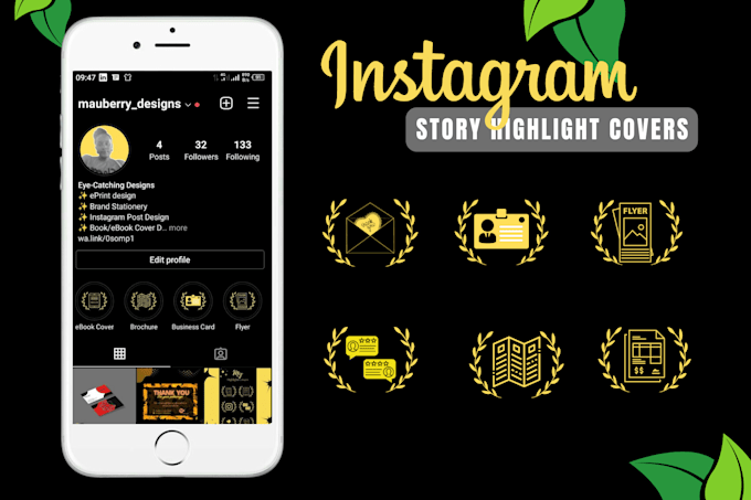 Create custom instagram highlight covers by Mauberry | Fiverr