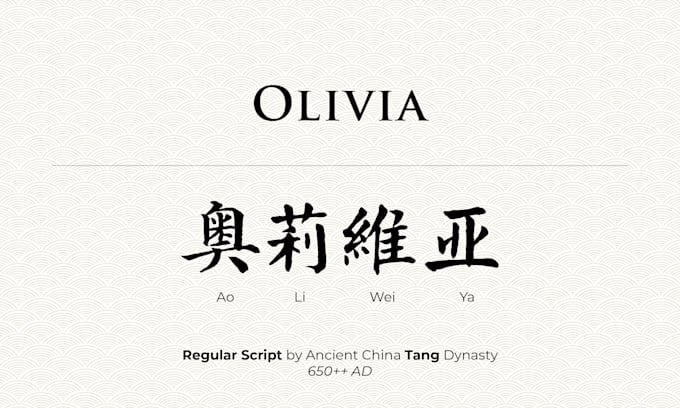 Create a chinese name for you with chinese calligraphy by Roootdesign ...