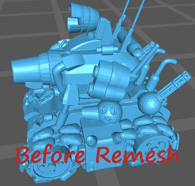 Help remesh 3d model for 3d print with more smooth surface by ...