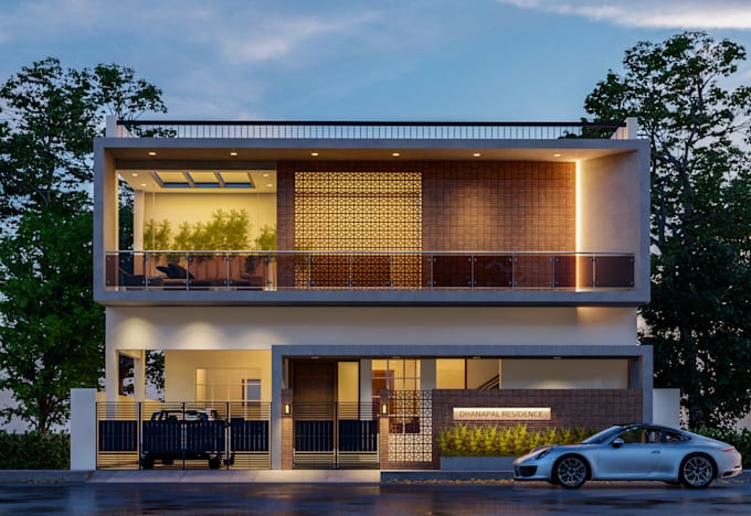 Render elevation and interior 3d by Team7architects | Fiverr