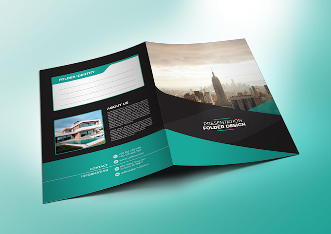 Design stylish, modern, and elegant presentation folder design by ...