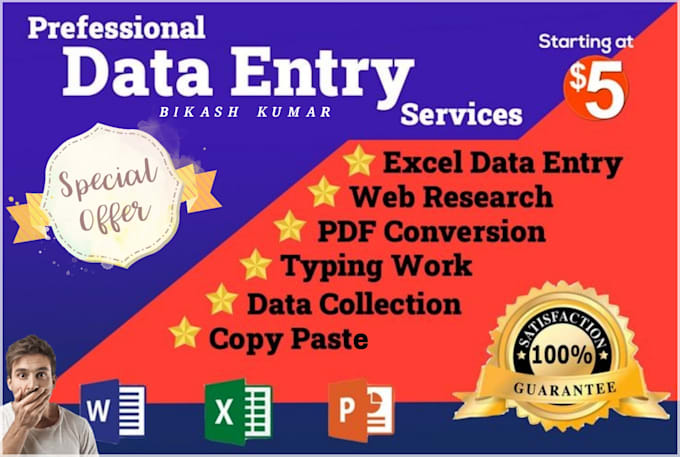 Professionally entry data in excel and ms word by Bikash_ranjan | Fiverr Professionally entry data in excel and ms word by Bikash_ranjan | Fiverr