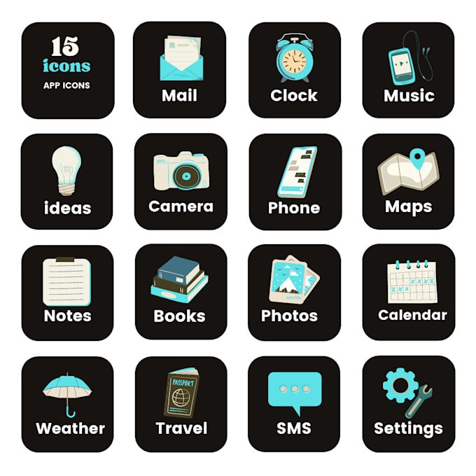 Design creative app icons and custom icon set for you by Sumerasaeed769 ...