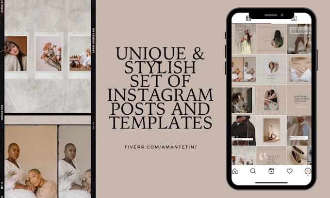 Design a stylish set of instagram posts or templates by Amantetin | Fiverr