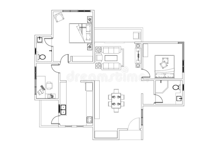 Create 2d scaled draft plans and drawings by Scale2d | Fiverr