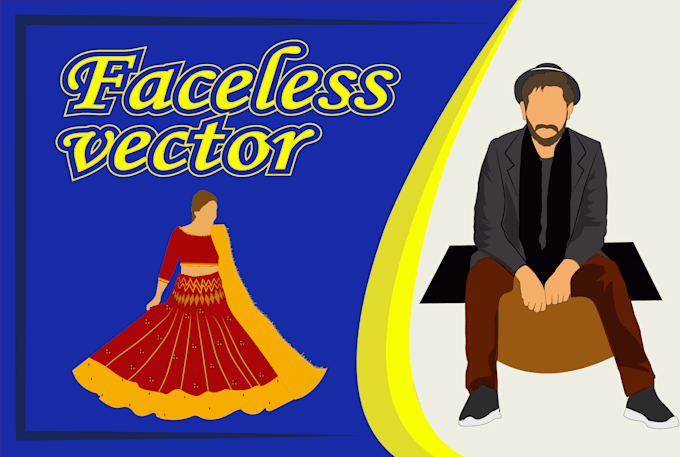 Draw minimalist faceless vector illustration portrait by Fqserviecs ...