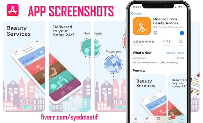 Design attractive app screenshots for app store, play store by ...