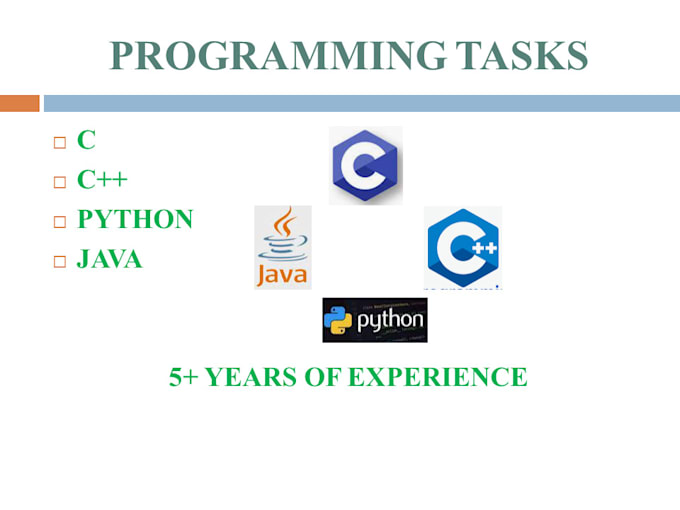 Code c cpp csharp python java projects by Marthajey | Fiverr