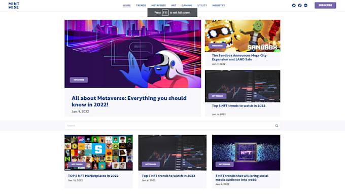 Create your html, css, js landing page in the most modern, responsive ...