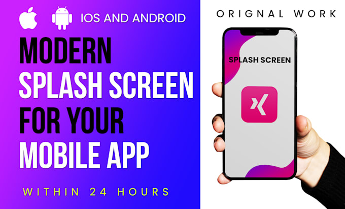 Design modern app icon logo and splash screen, iso android by ...