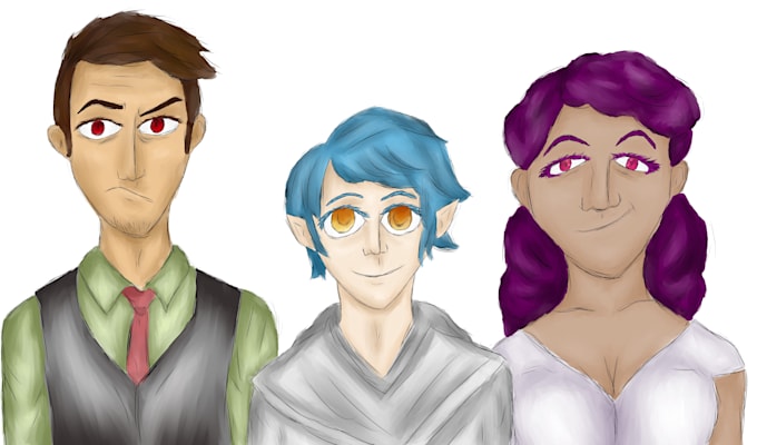 Create a basic character portrait for you by Shusparkle | Fiverr