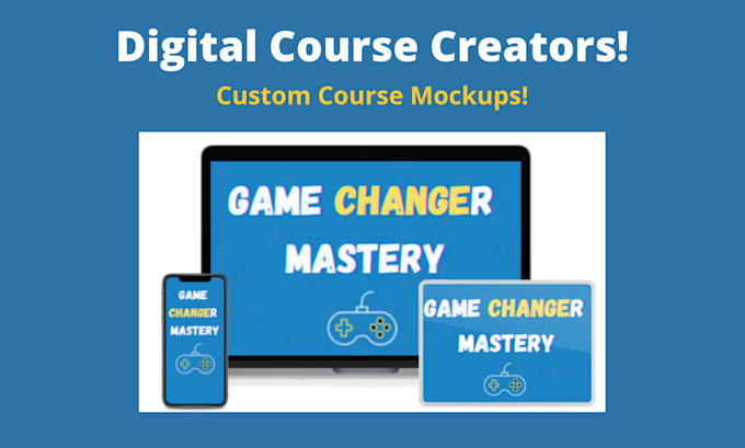 Do a digital course logo mockup by Digitalbluellc | Fiverr