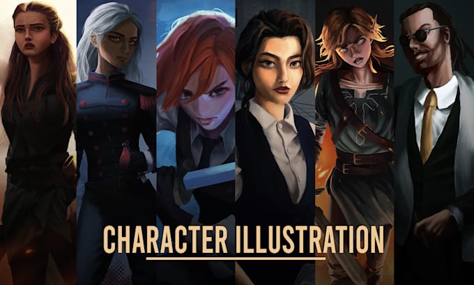 Draw fantasy character concept illustration by Miredotink | Fiverr