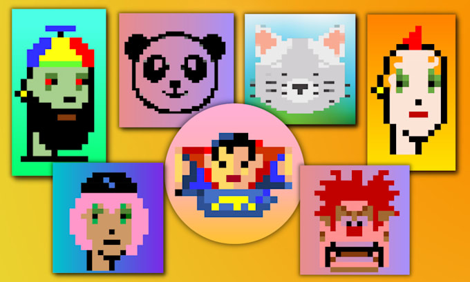 Design custom crypto punk,nft punk or pixel nft in bulk by Scorpparesh ...