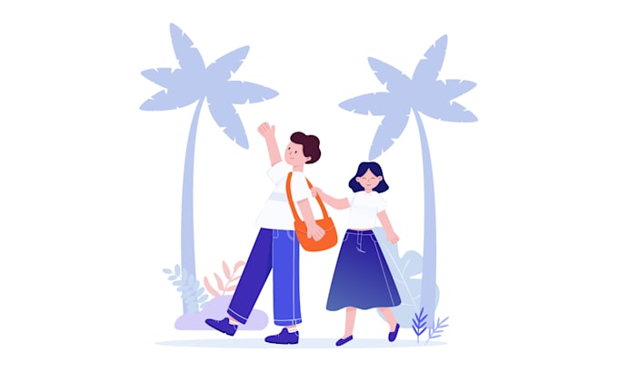 Create simple flat vector illustration by Isnainirna | Fiverr