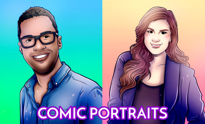 Draw a portrait in comic style for you by F_weissmann | Fiverr