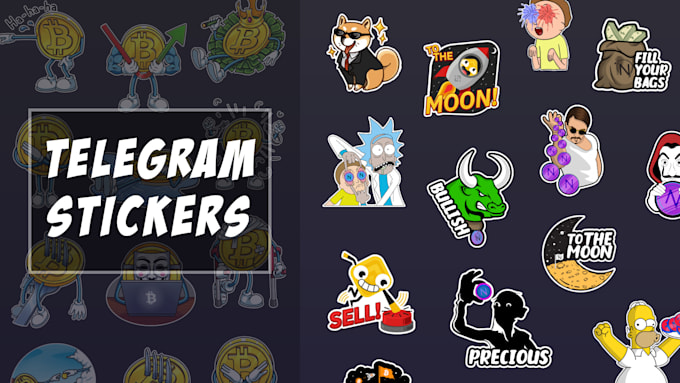 Design custom telegram stickers for your crypto project by Ui_blitz ...