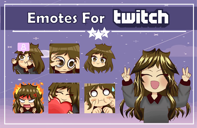 Create custom emoticons for your twitch channel by Lashelygs | Fiverr