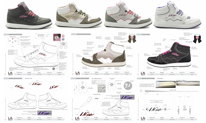 Design original footwear sneaker w tech spec for production by Natalia ...