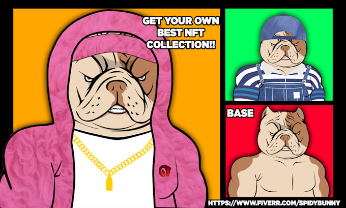 Create awesome nft cartoon characters by Spidybunny | Fiverr
