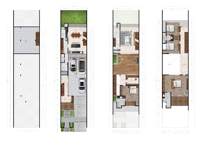 Render 2d architectural plans sections elevations by Billy_render | Fiverr