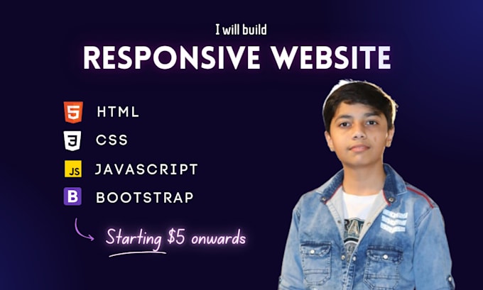 Develop a custom responsive website in html, css, javascript and bootstrap by Amaankhan538 | Fiverr