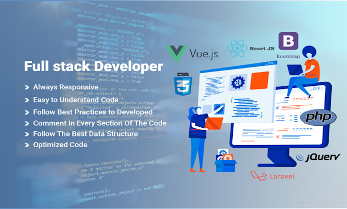 Be your web developer in laravel,vue js, react js by Sazibuddin19 | Fiverr