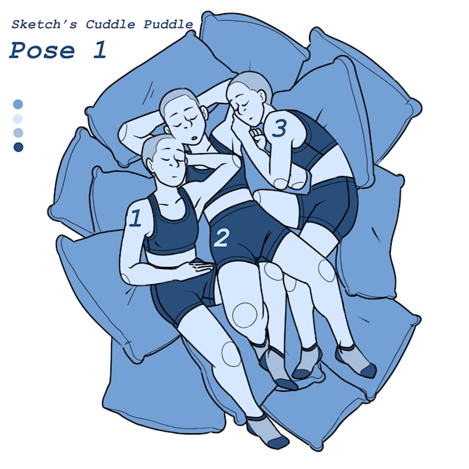 Draw whomever you want in the cuddle puddle by Sirsketche | Fiverr