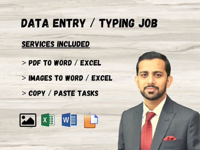 Do data entry assignments for you in word and excel by R_shayan_t | Fiverr