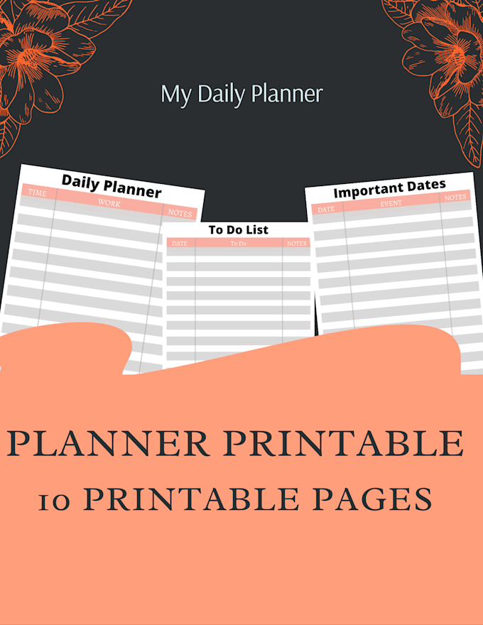 Design daily planner, important date by Dsp111 | Fiverr