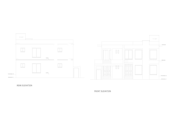 Draft elevations and sections of your project by Tayyababid271 | Fiverr