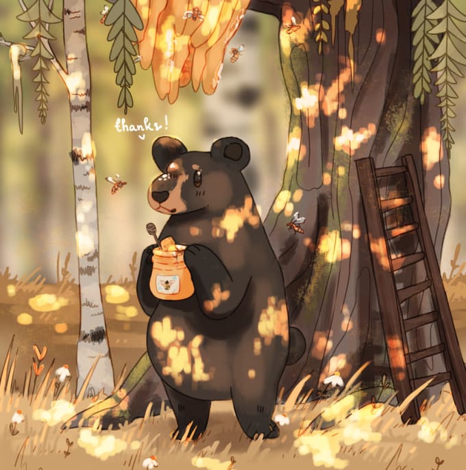 Draw a cozy illustration for you by Noxcturnal | Fiverr