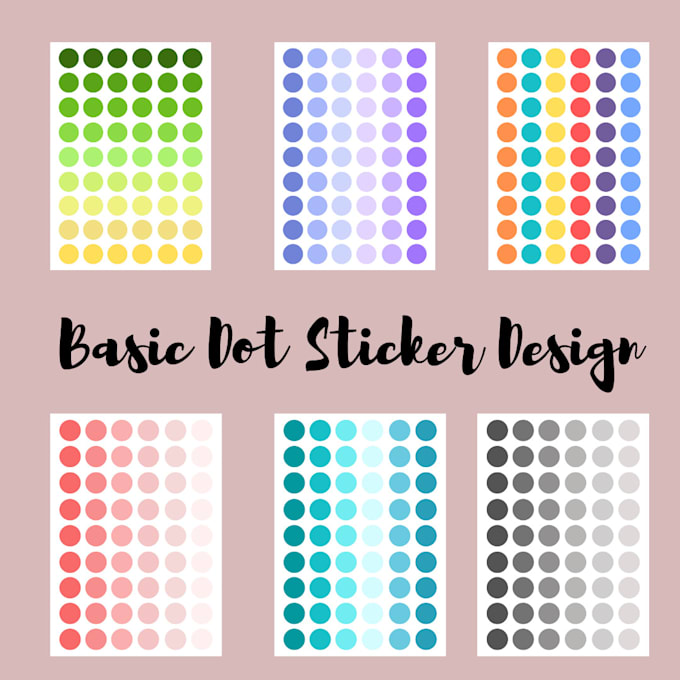 Make design of basic dot stickers any colors you want by Lylyflo | Fiverr