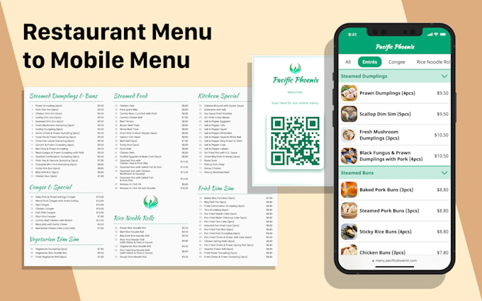 Create an online mobile restaurant menu by Hando_design | Fiverr