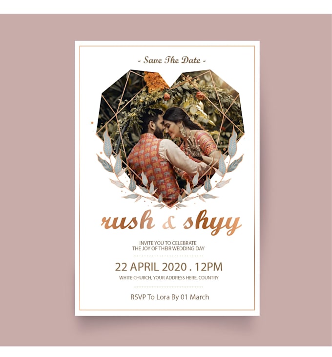 Design creative invitation card for your wedding, birthdays by Kirang02 ...