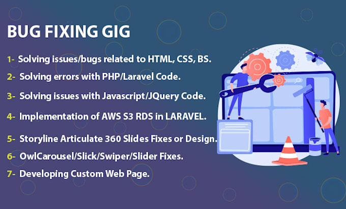 Fix Any Bug Or Errors And Develop Website In Html Javascript Php And Laravel By Themesketch
