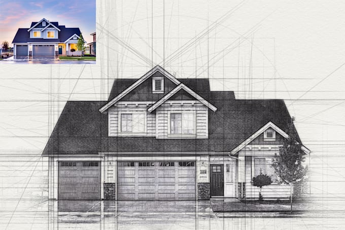 Make a realistic architectural drawing from your image by ...
