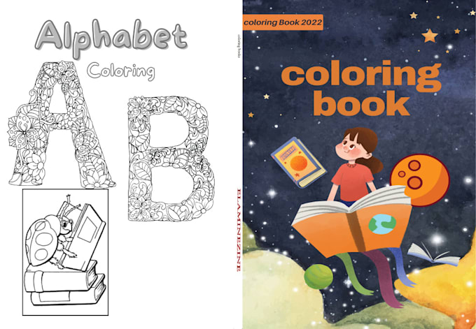 Design your kids or adult kdp coloring book cover by Elaminezine | Fiverr