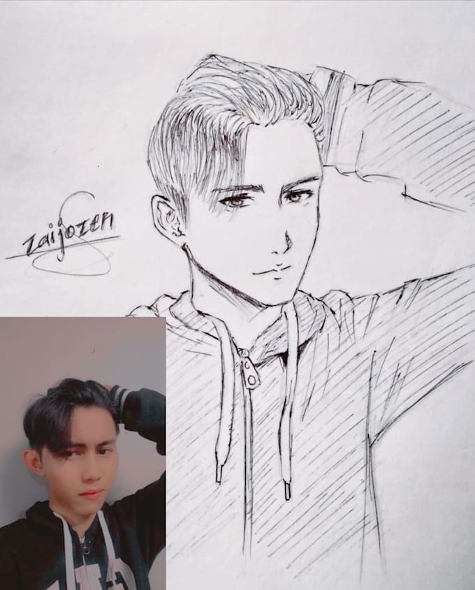 Do sketch and drawing digital also fan art drawing by Zaijozen | Fiverr