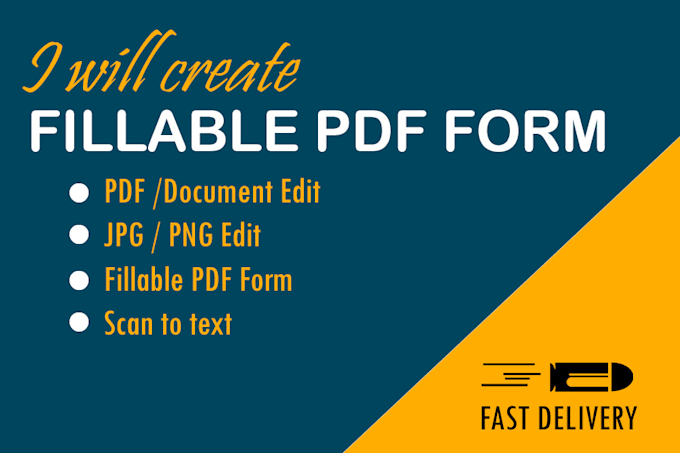 Design a fillable pdf form, form conversion, scan to text by ...