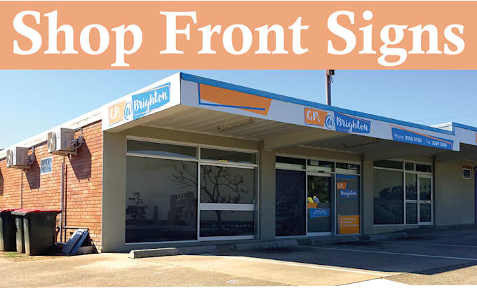 Do shop front design, signage, window graphics, vinyl sticker, store ...