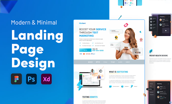 Modern clean professional landing page ui ux design figma by Talhaux ...