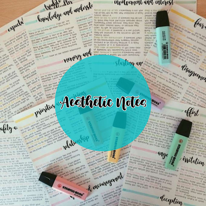 Design your notes into beautiful aesthetic digital notes by ...