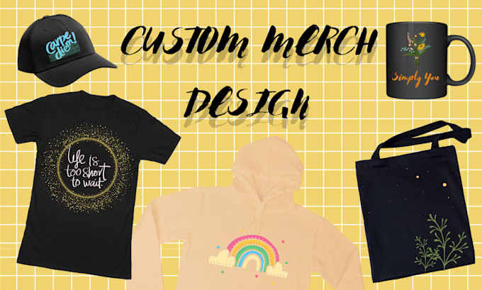 Make custom unique illustrated merch design by Nazish1999 | Fiverr