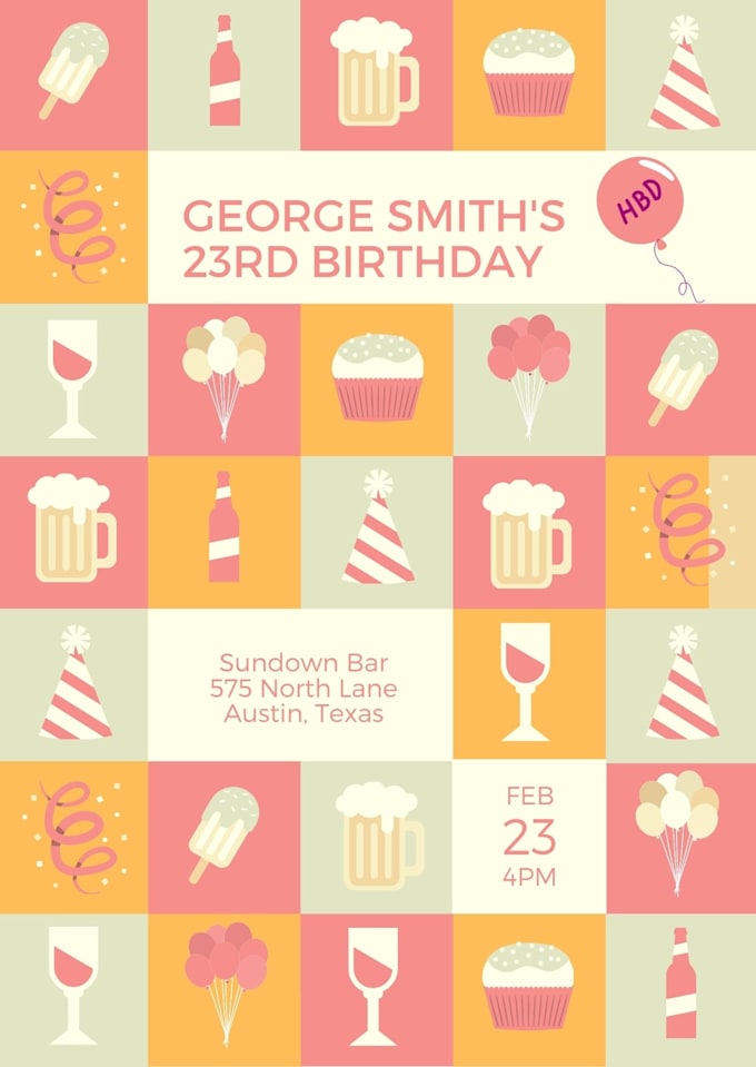 Design customized invitation card for your birthday, wedding etc by ...