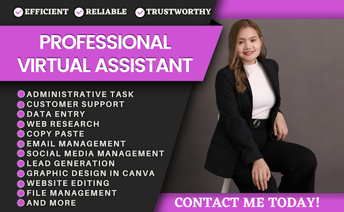 Be your reliable and professional virtual assistant by Jessicamacaraig ...