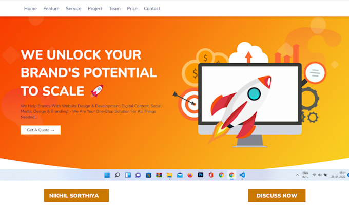 Be your web developer for your business html, css, javascript, reactjs ...